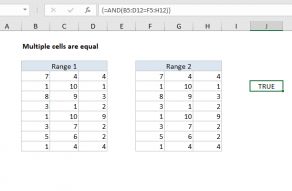 Multiple columns are equal - Excel formula | Exceljet